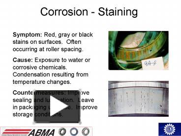 Corrosion Staining presentation | free to view