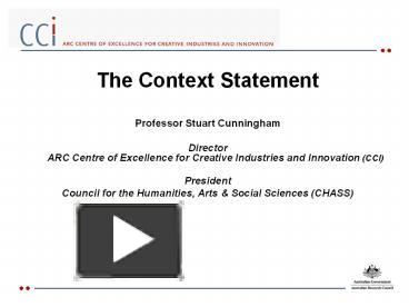 PPT – The Context Statement PowerPoint presentation | free to view - id ...