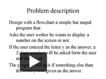 PPT – Problem description PowerPoint presentation | free to view - id ...
