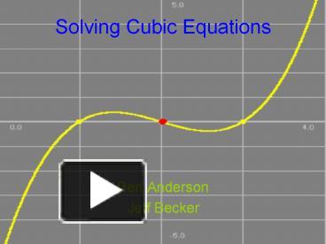 Solving Cubic Equations presentation | free to download