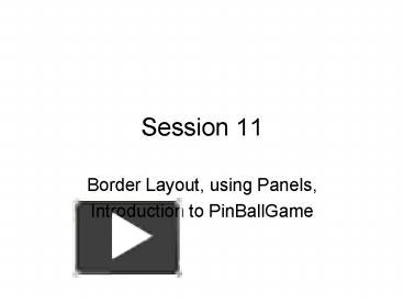 PPT – Border Layout, using Panels, PowerPoint presentation | free to ...