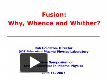 Fusion: presentation | free to view