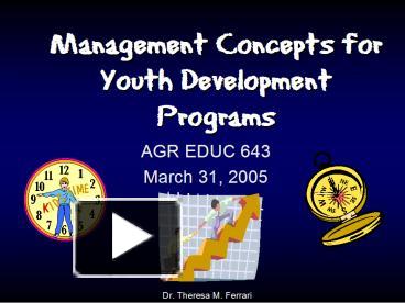 PPT – Management Concepts for Youth Development Programs PowerPoint ...