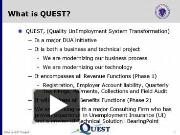What is QUEST presentation | free to view