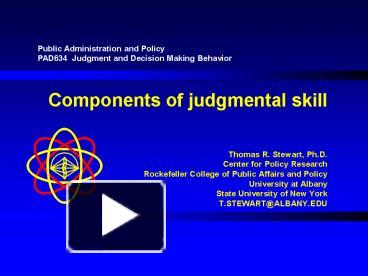PPT – Components of judgmental skill PowerPoint presentation | free to ...