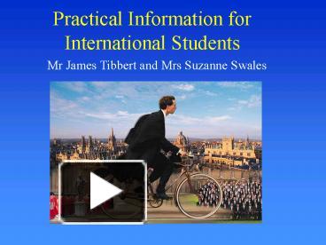 Practical Information for International Students presentation | free to ...