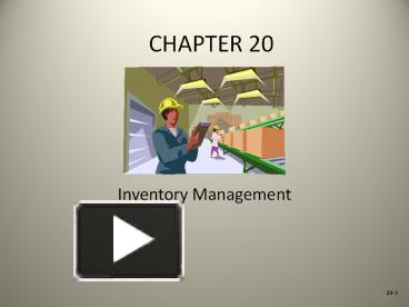 PPT – Inventory Management PowerPoint presentation | free to view - id ...