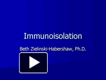 Immunoisolation presentation | free to view