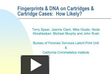 PPT – Fingerprints PowerPoint presentation | free to view - id: 126f7-MjRkN