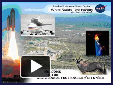 White Sands Test Facility presentation | free to view