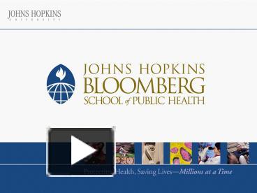 JHSPH OCW presentation | free to view