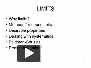 LIMITS presentation | free to download