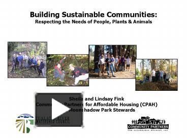 Building Sustainable Communities: presentation | free to view