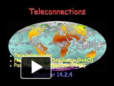 Teleconnections presentation | free to view