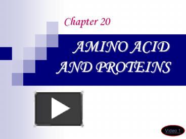 PPT – AMINO ACID AND PROTEINS PowerPoint presentation | free to view ...