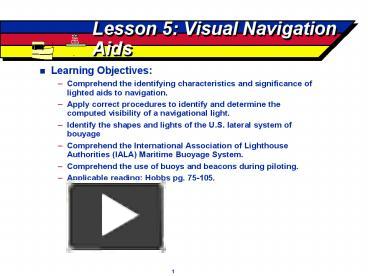 PPT – Lesson 5: Visual Navigation Aids PowerPoint presentation | free ...