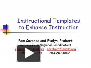PPT – Instructional Templates to Enhance Instruction PowerPoint ...