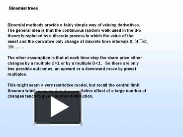 Binomial trees presentation | free to download