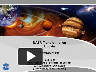 PPT – NASA Transformation PowerPoint presentation | free to view - id ...