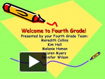 Welcome to Fourth Grade presentation | free to view