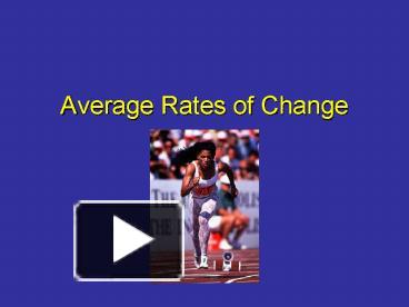 Average Rates of Change presentation | free to view