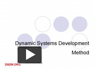 Dynamic Systems Development Method presentation | free to view