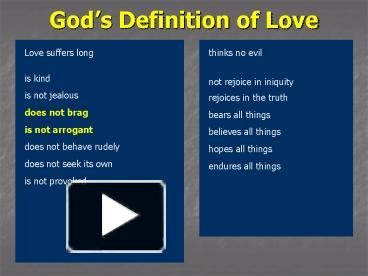 PPT – Gods Definition of Love PowerPoint presentation | free to view ...