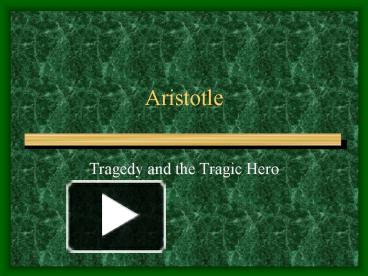 Aristotle presentation | free to view