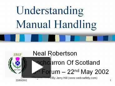 Understanding Manual Handling presentation | free to view