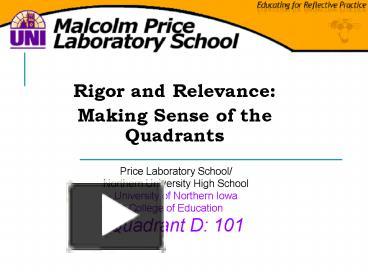 PPT – Rigor and Relevance: PowerPoint presentation | free to view - id ...