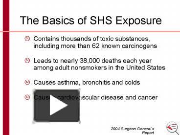 PPT – The Basics of SHS Exposure PowerPoint presentation | free to view ...