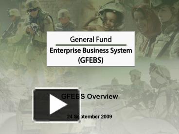 GFEBS Overview presentation | free to view