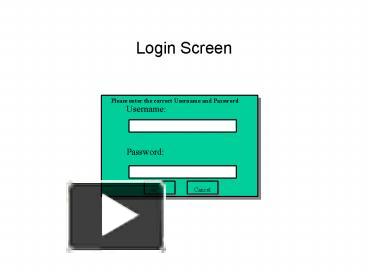 Login Screen presentation | free to view