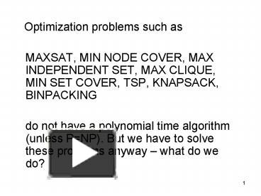PPT – Optimization problems such as PowerPoint presentation | free to ...