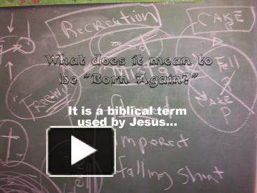 What does it mean to be Born Again presentation | free to view