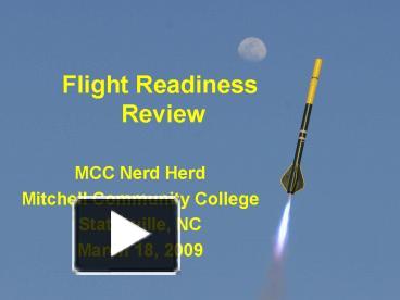 Flight Readiness Review presentation | free to view