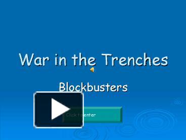PPT – War in the Trenches PowerPoint presentation | free to view - id ...