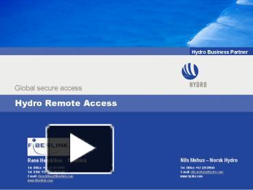 PPT – Hydro Remote Access PowerPoint presentation | free to view - id ...