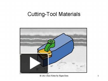 CuttingTool Materials presentation | free to view