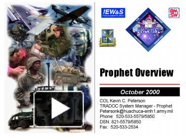 PPT – Prophet Overview PowerPoint presentation | free to view - id ...