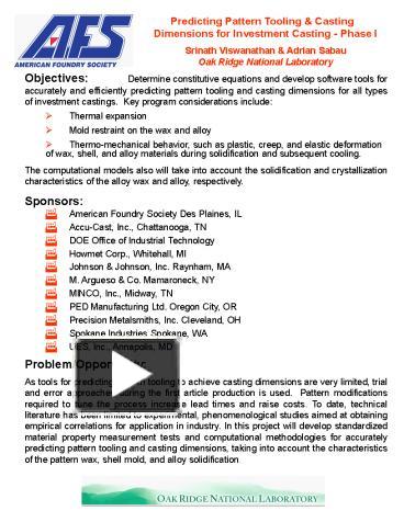 PPT – Predicting Pattern Tooling PowerPoint presentation | free to view ...