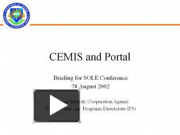 PPT – CEMIS and Portal PowerPoint presentation | free to view - id ...