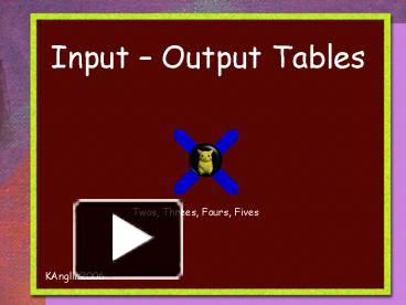 PPT – Input Output Tables PowerPoint presentation | free to view - id ...