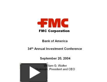 FMC Corporation presentation | free to download