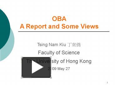 OBA presentation | free to view