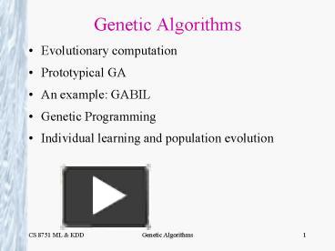Evolutionary computation presentation | free to download