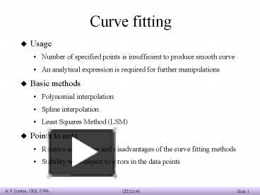Curve fitting presentation | free to view