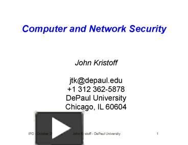 Computer and Network Security presentation | free to download