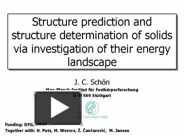 Structure prediction and structure determination of solids via ...