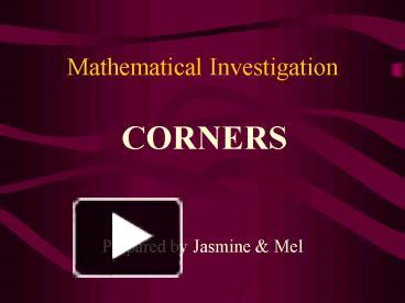 Mathematical Investigation presentation | free to view